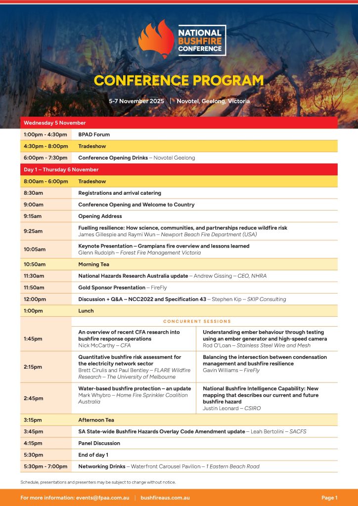 Home - National Bushfire Conference 2025